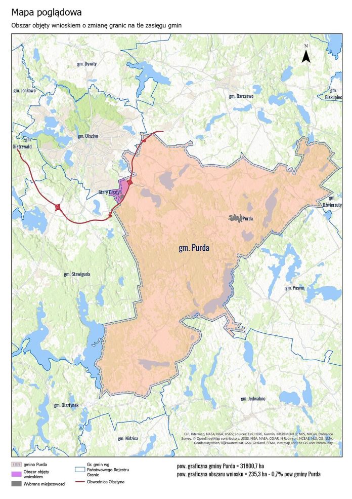 Czy Olsztyn przejmie 235 ha w Gminie Purda? Wójt: "To zamach"